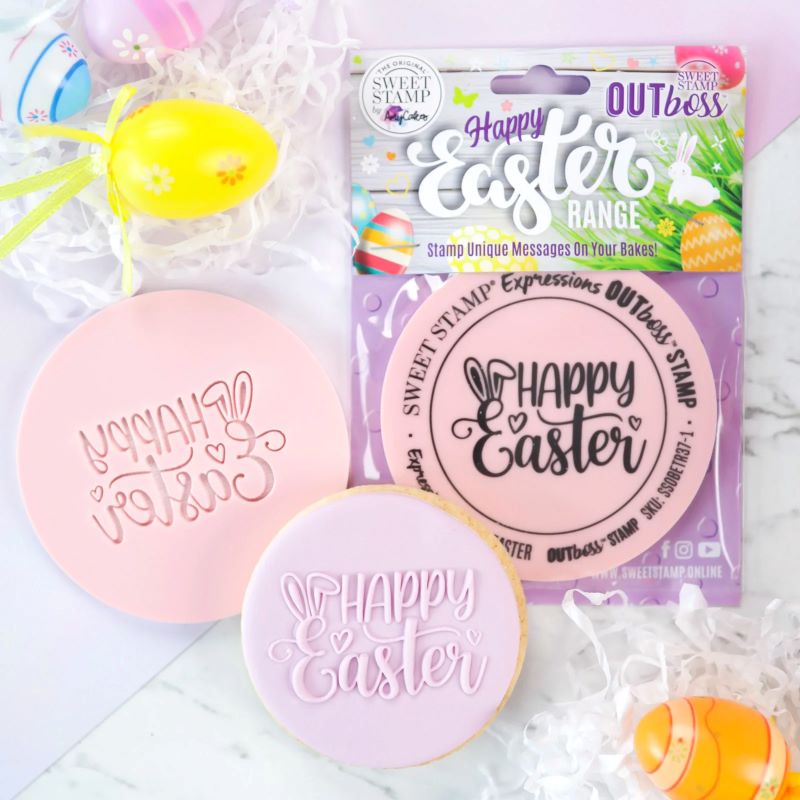 Sweet Stamp OUTboss Stempel -Happy Easter- | Slikkepott.no - Alt til baking